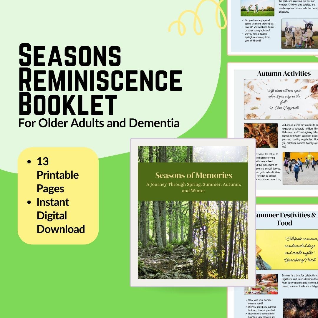 Dementia Seasons Reminiscing, Conversation Prompts, Reminiscence ...