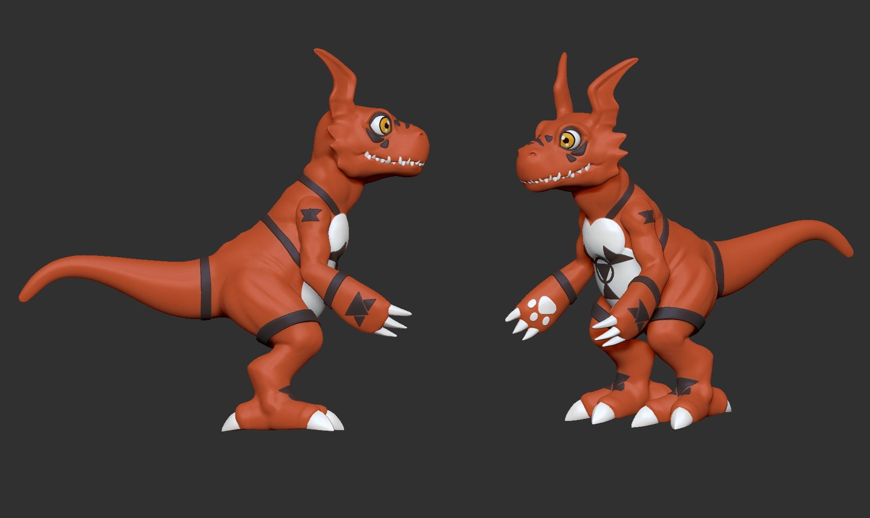 Modelo digital imprimible en 3D Guilmon Digimon - Etsy México