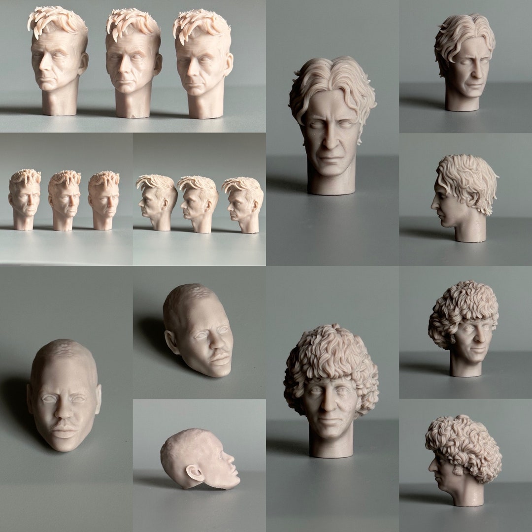 1/12 Scale Doctor Heads (for 6” Figures) - Unpainted - Etsy