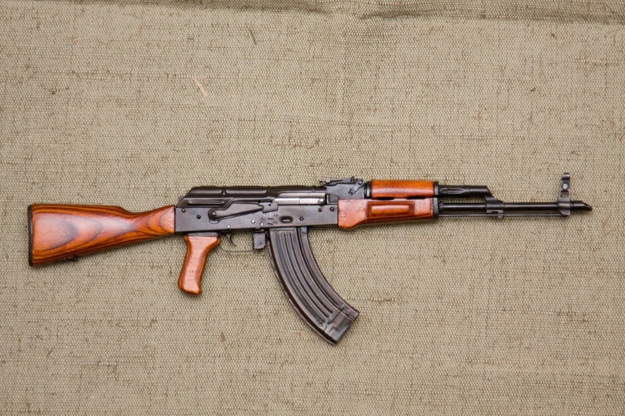 Automatic weapon AK Machine Gun miniature 1:3 wood metal | Etsy