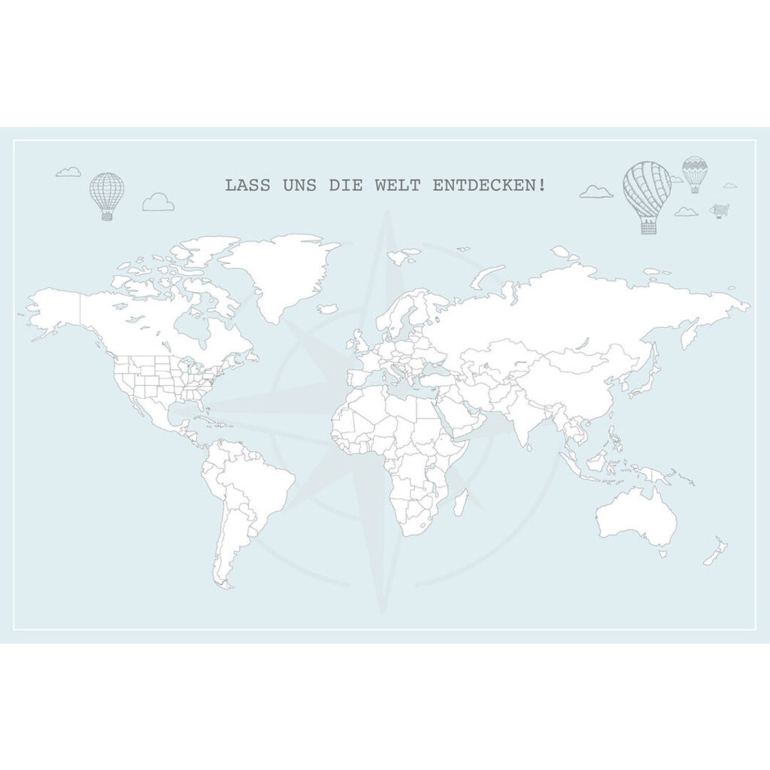 Individual Travel World Map to Color In Discover the World - Etsy