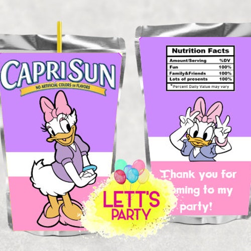 Paper & Party Supplies Daisy Duck Capri Sun Labels Paper etna.com.pe