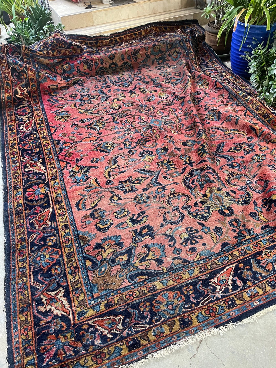 8'9 X 11'6 Large Antique Rug 2764ML / Large Vintage Rug / Vintage ...