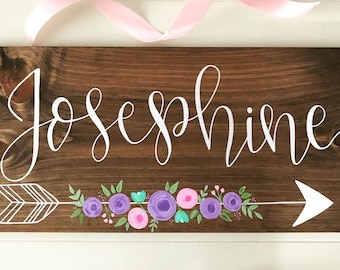 Girl name sign | Etsy