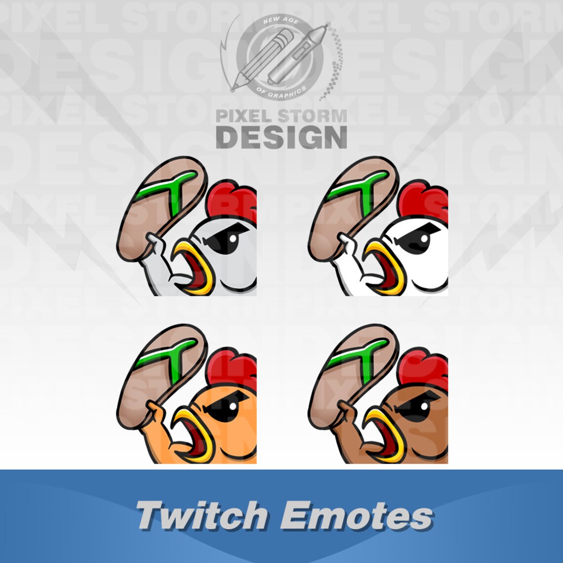 La Chancla Chicken Twitch Emote: Angy Sandal Stream Emote - Etsy