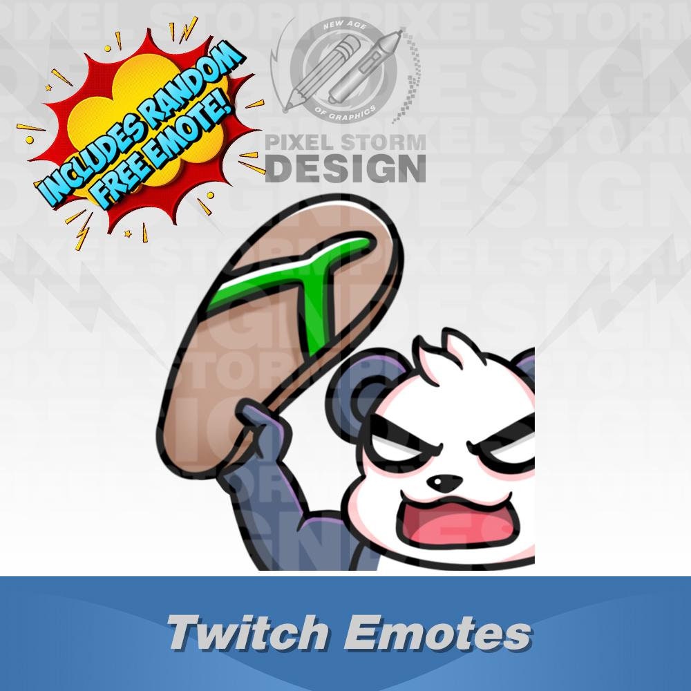 La Chancla Panda | Twitch Emote | Discord Emote | Mexican Emote ...
