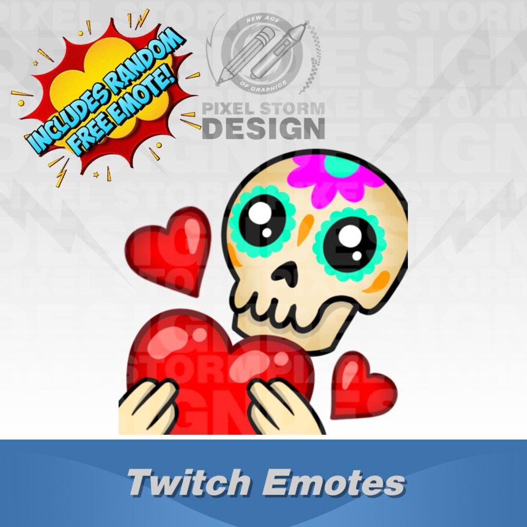 Sugar Skull Lovin | Twitch Emote | Discord Emote | Mexican Emote ...