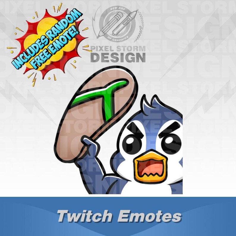 La Chancla Penguin | Twitch Emote | Discord Emote | Mexican Emote ...