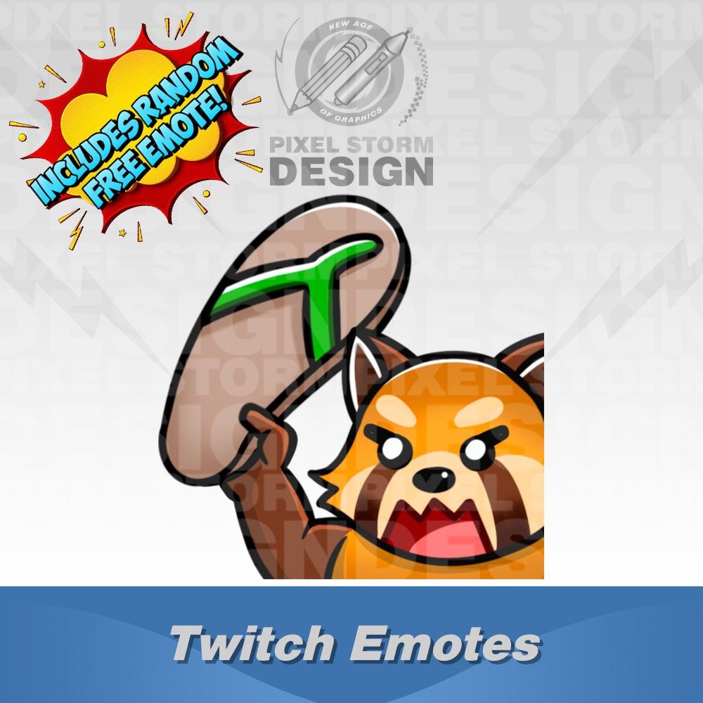 La Chancla Red Panda | Twitch Emote | Discord Emote | Mexican Emote ...