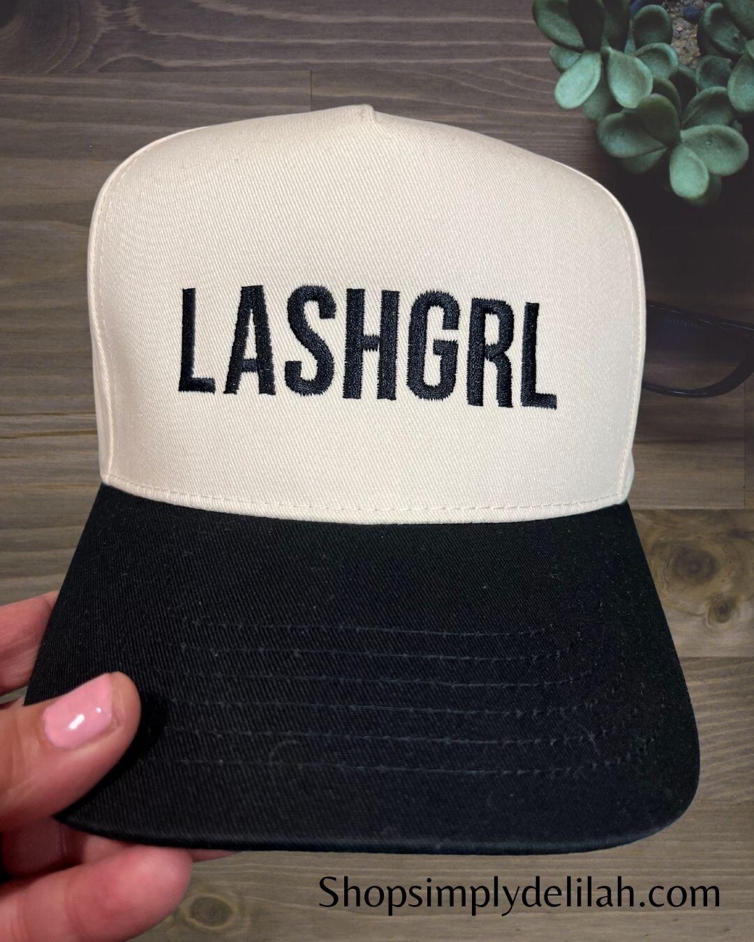 Lashgrl Trucker Hat, Embroidered Lash Tech Hat, Cute Lash Hat, 2 Tone ...