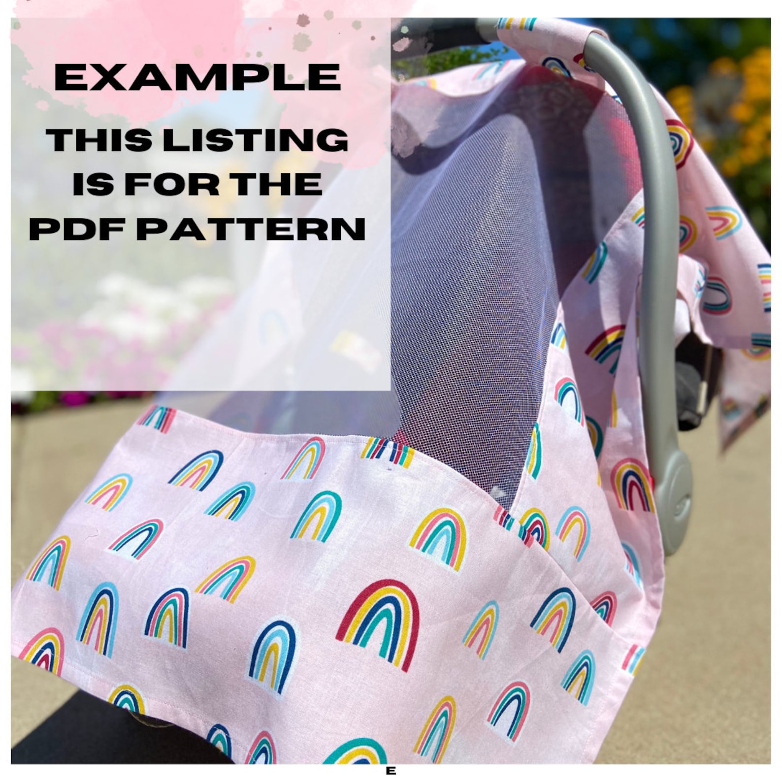 PDF SEWING PATTERN for Baby, Netted Car Seat Cover Pattern, Baby Car ...