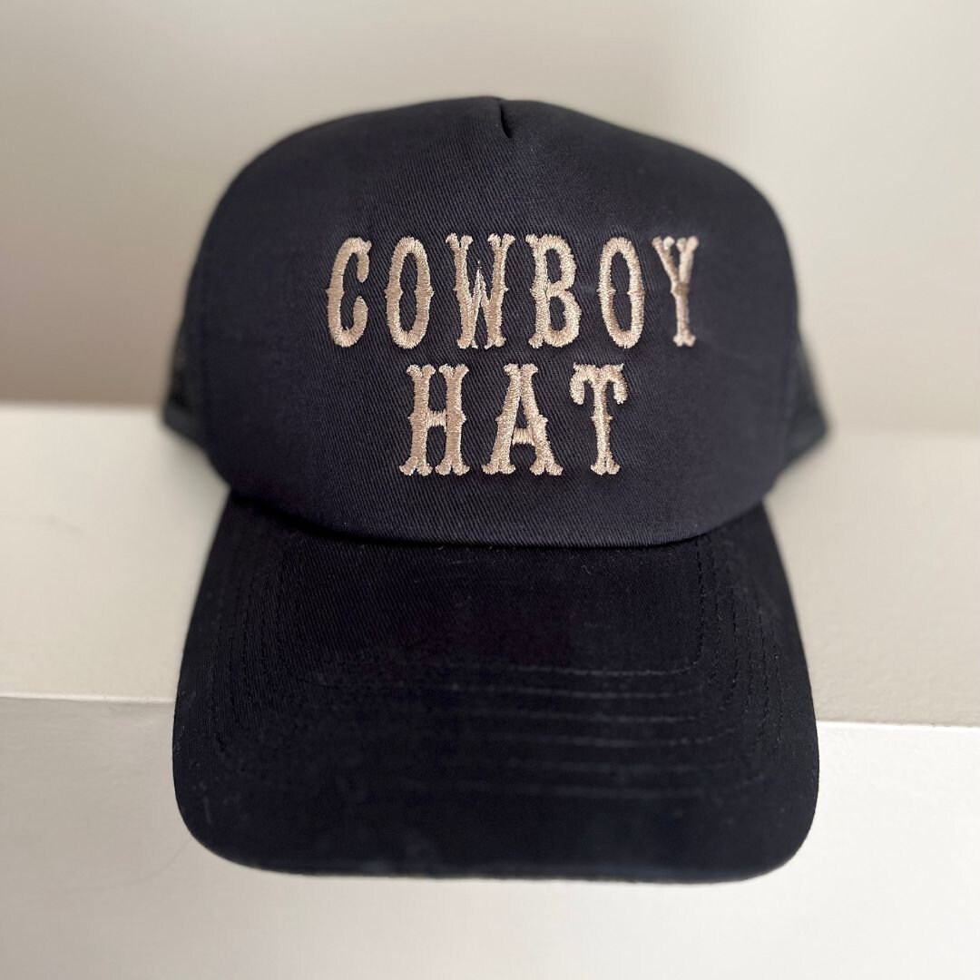Embroidered Cowboy Hat - Western Style Trucker Hat. Cute Country Style ...