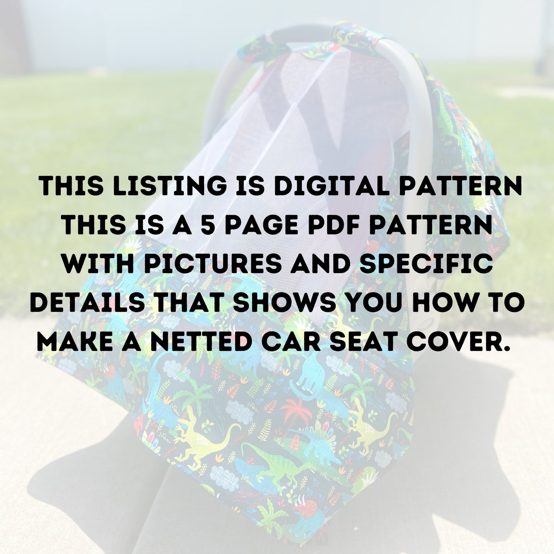 PDF Car Seat Cover Pattern Sewing Patterns for Babies Netted - Etsy