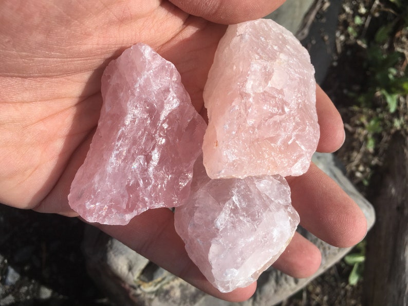 Raw Rose Quartz - Etsy