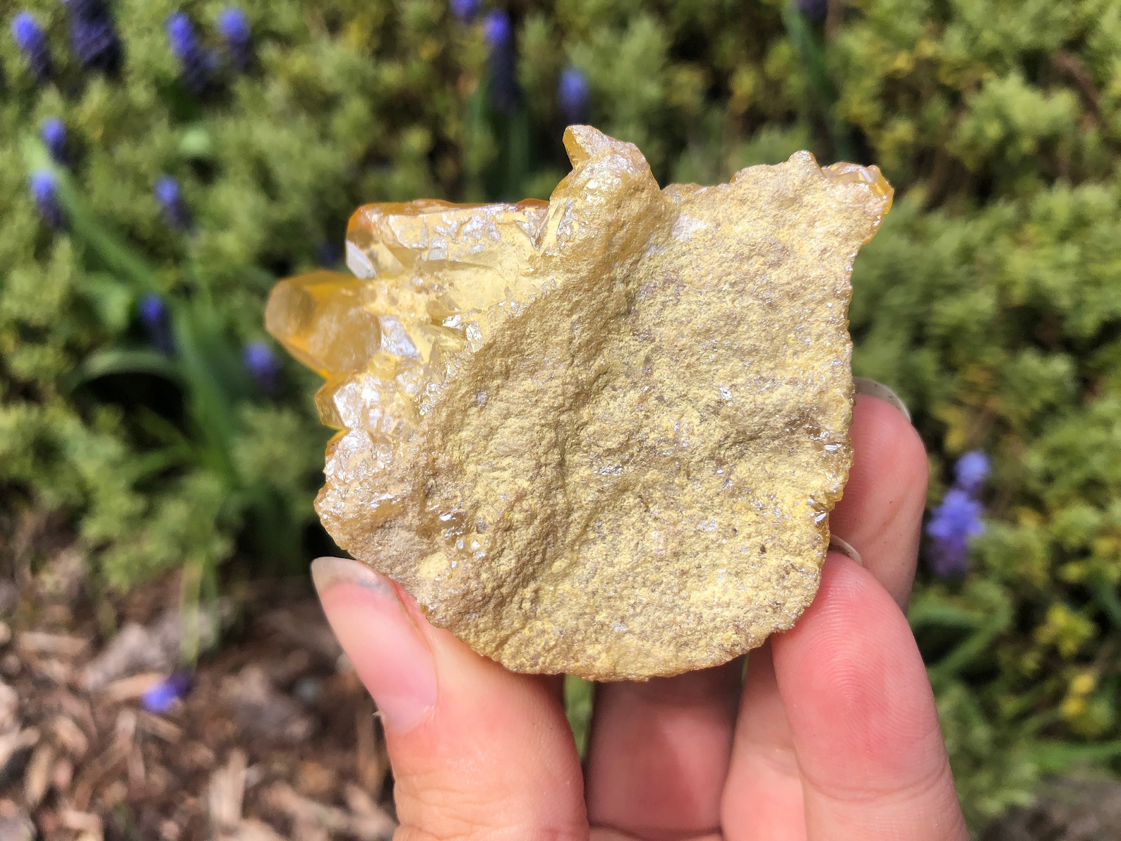 Sparkling Yellow Flame Aura Quartz Cluster - Etsy