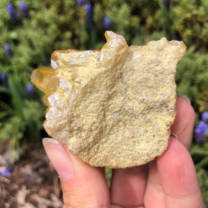 Sparkling Yellow Flame Aura Quartz Cluster - Etsy