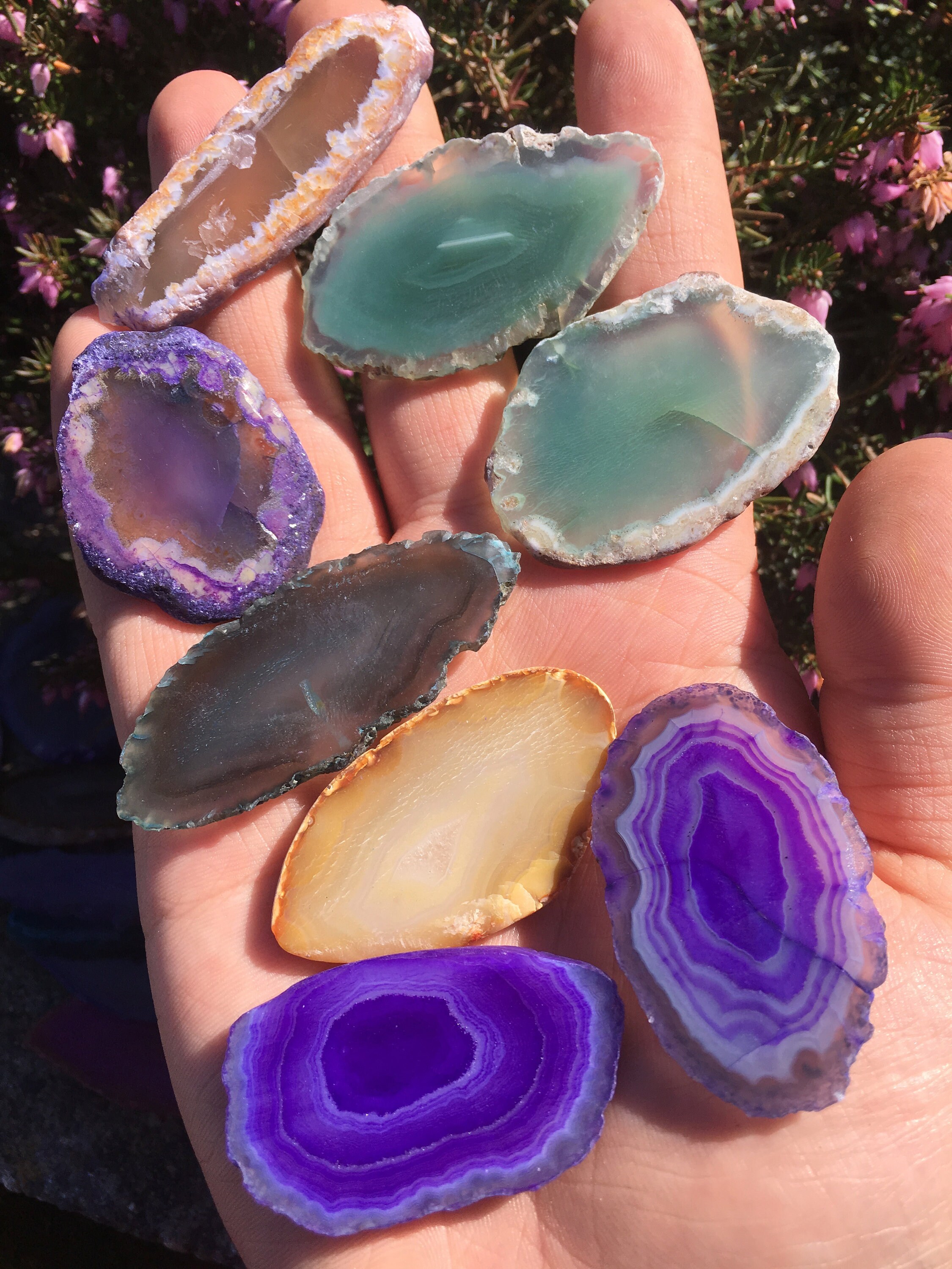 Small Dyed Agate Slices - Etsy