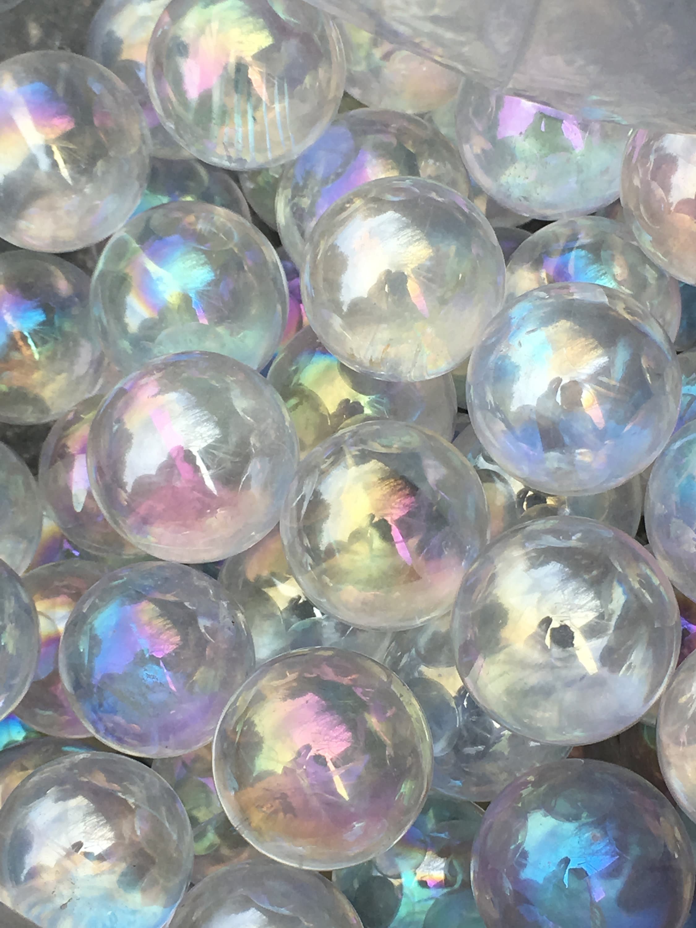 Small Aura Quartz Spheres | Etsy