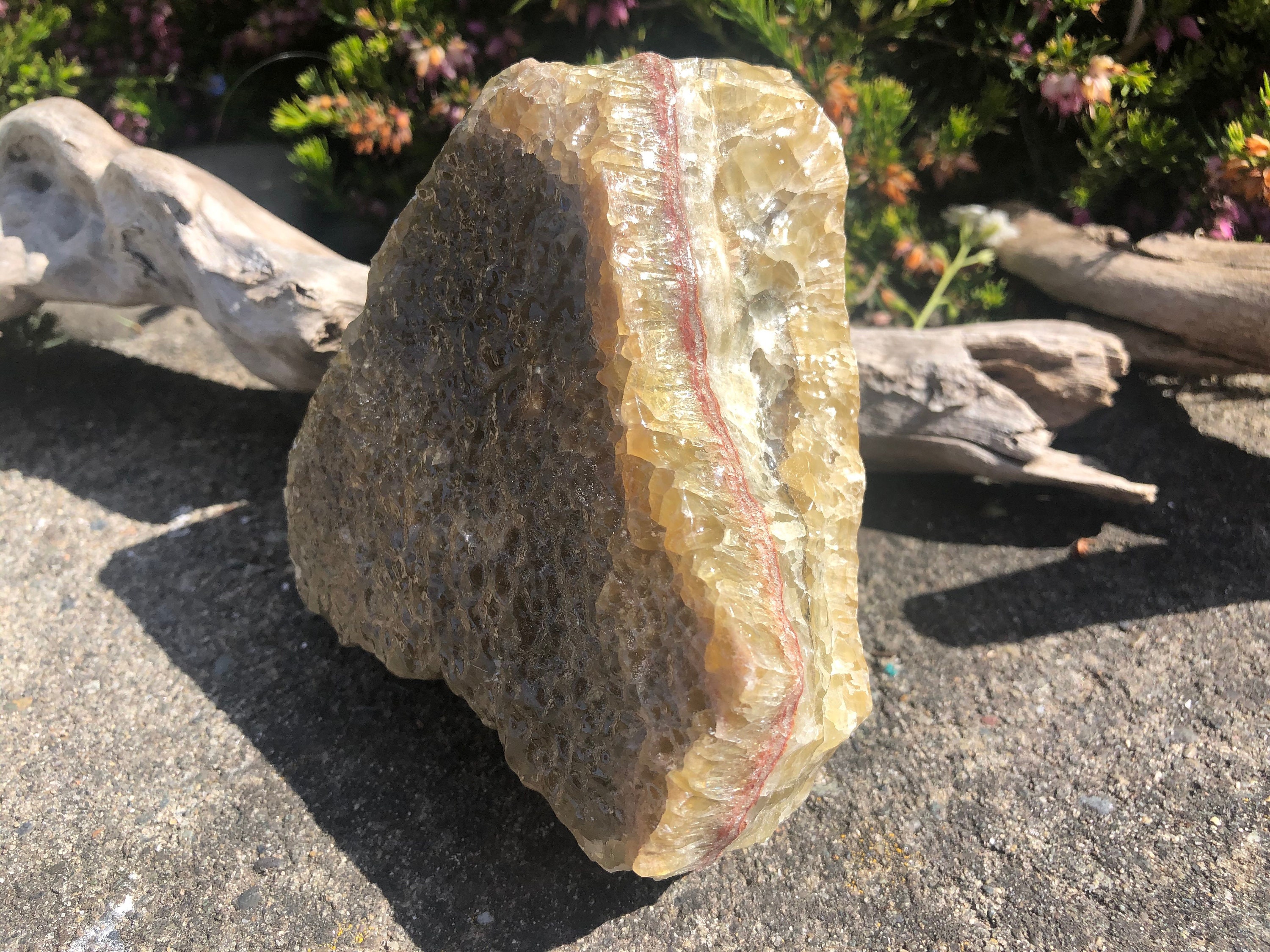 Large Green Layered Calcite Crystal | Etsy