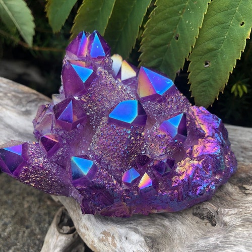 About60-75g Rare Beautiful Purple Flame Aura Quartz Crystal - Etsy