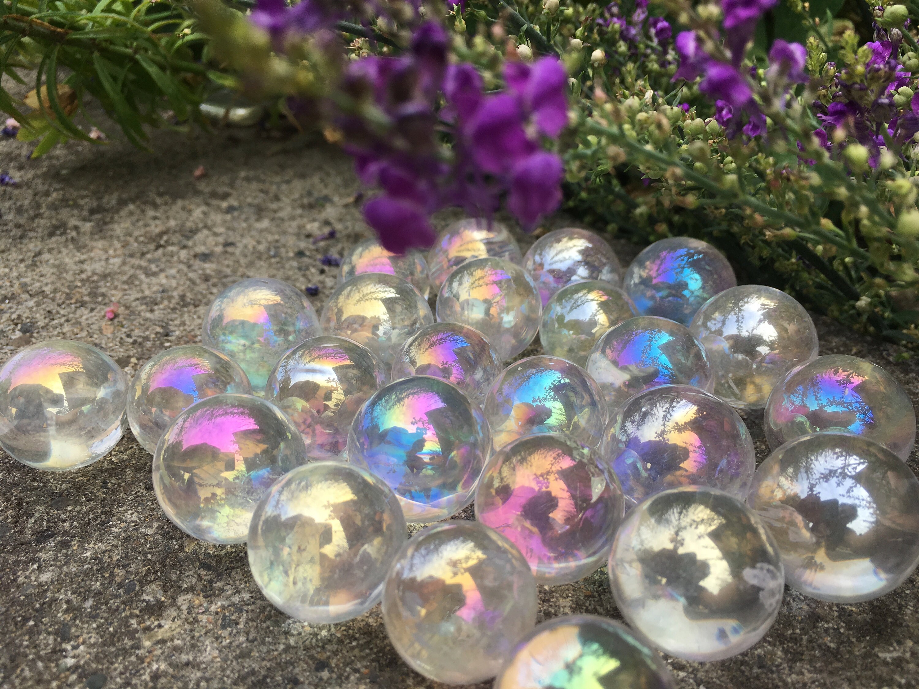 Small Aura Quartz Spheres | Etsy