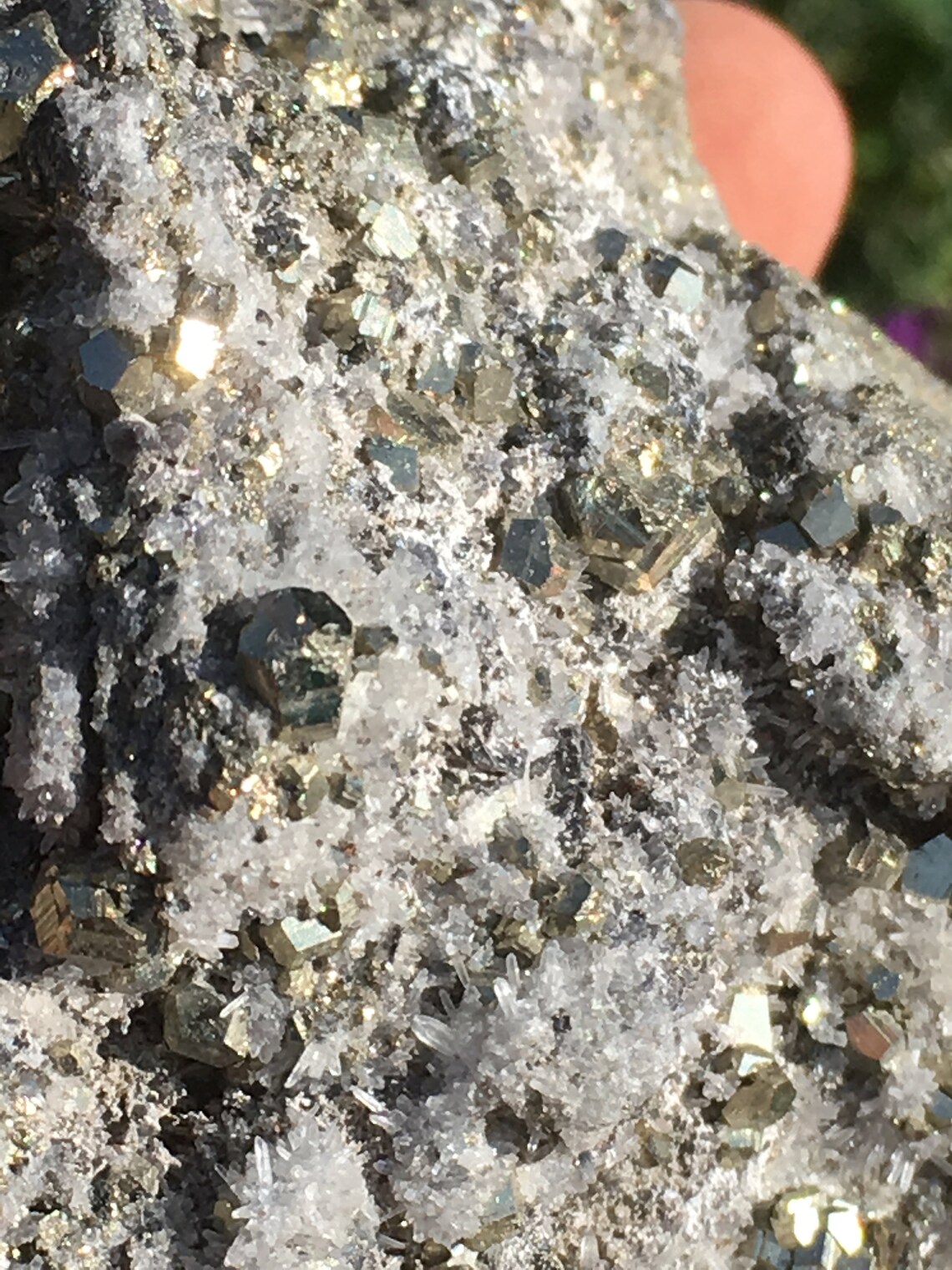 Stunning 1 lb Iron Pyrite And Quartz Cluster | Etsy