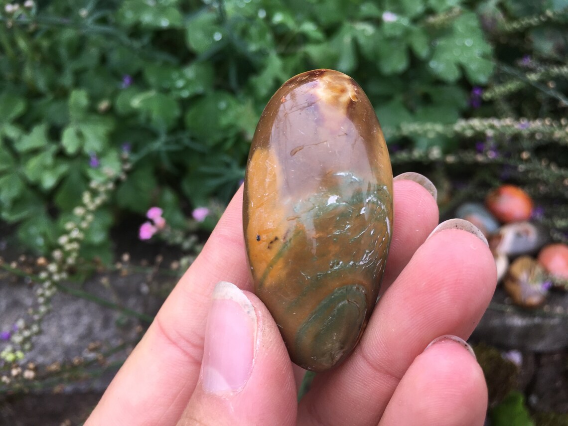 Poly Chrome Jasper Palm Stones | Etsy