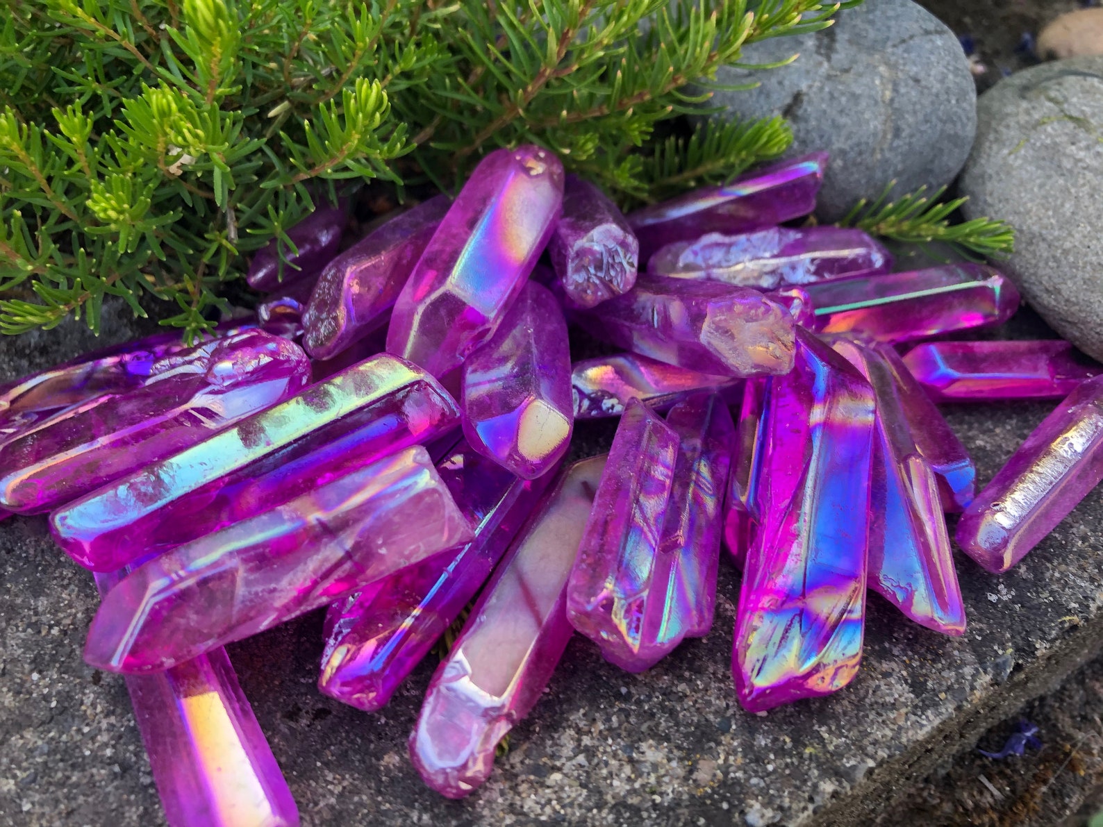 1 pc Purple Flame Aura Crystal | Etsy