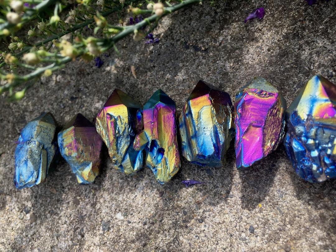 Titanium Candle Quartz Crystals - Etsy