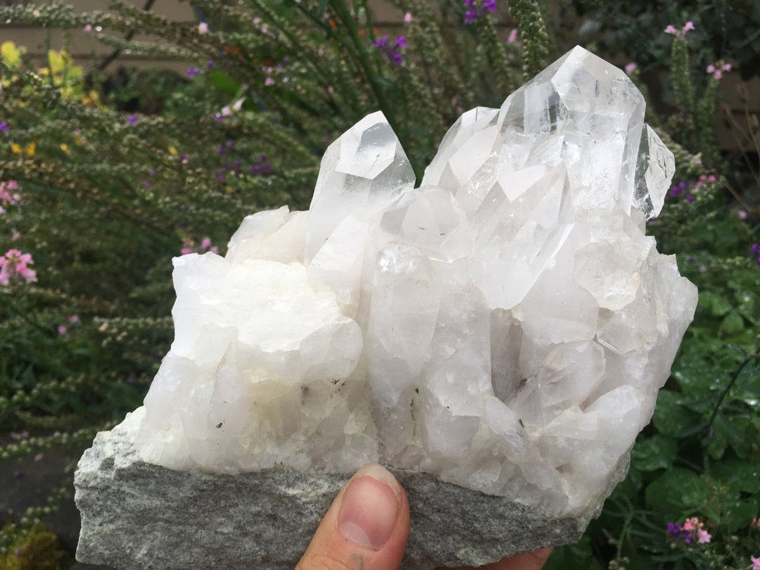 Clúster grande de 3 libras de cuarzo claro de Arkansas de alta calidad ...