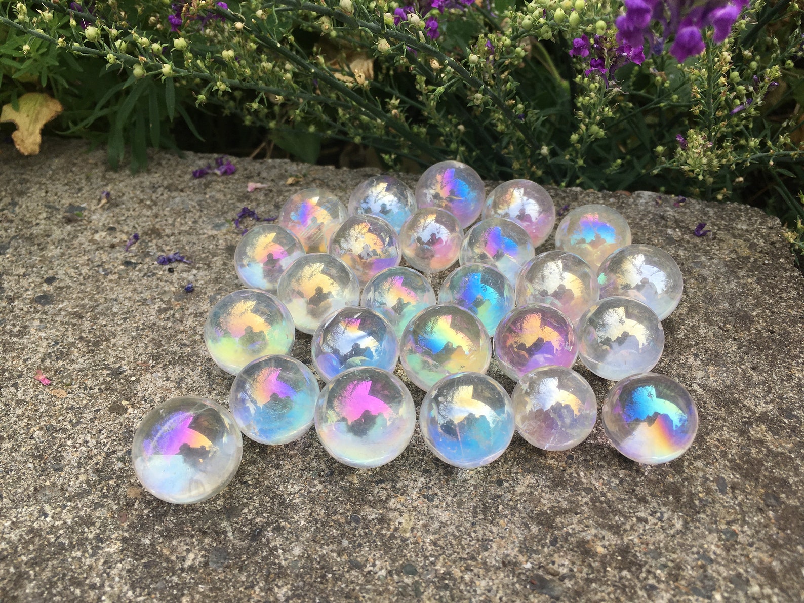 Small Aura Quartz Spheres | Etsy