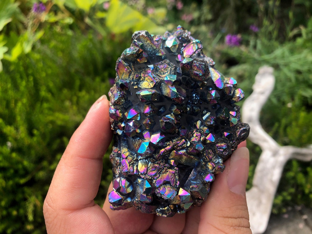 Stunning Rainbow Titanium Quartz Cluster - Etsy