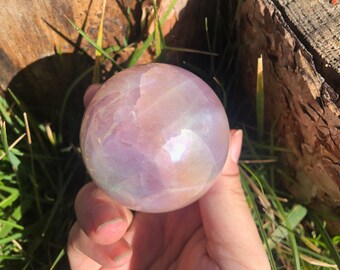 Angel Aura Crystal Ball Rose Quartz Sphere Round Spherical Shiny ...