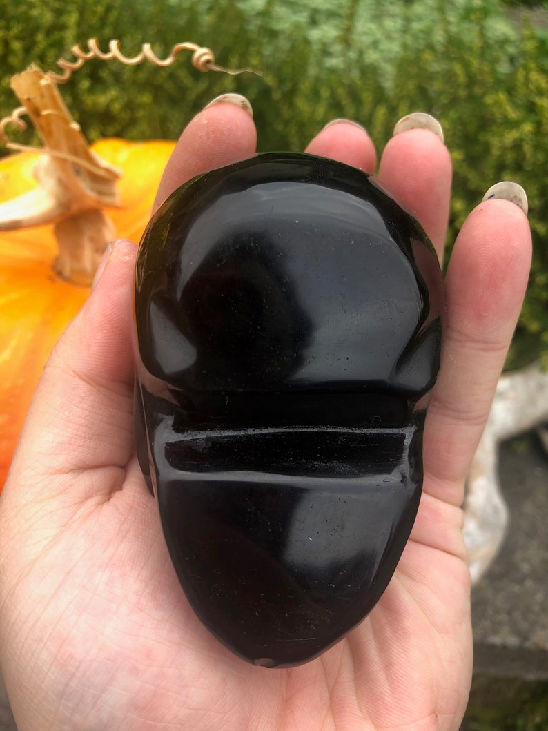 Carved Obsidian Skull - Etsy