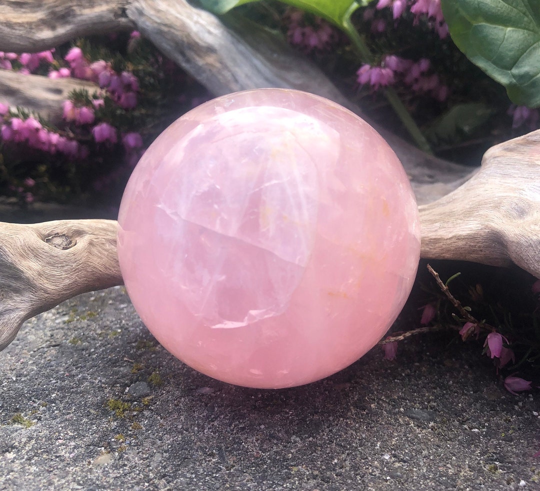 Large Beautiful Rose Quartz Sphere - Etsy