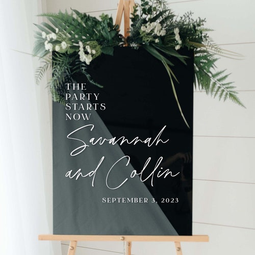 Acrylic Wedding Welcome Sign Bride and Groom Modern Decor - Etsy