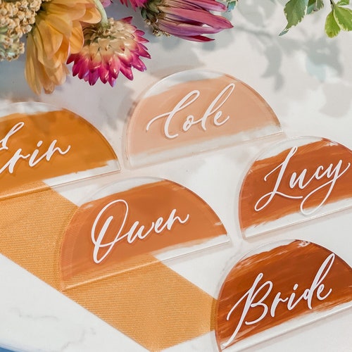 Acrylic Arch Place Cards 3 Seating Arrangement Modern - Etsy