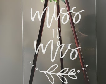 Miss to mrs sign | Etsy