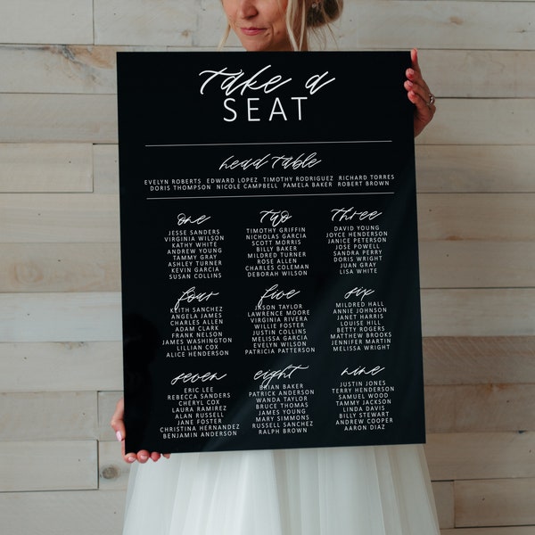 Head Table Seating Chart - Etsy