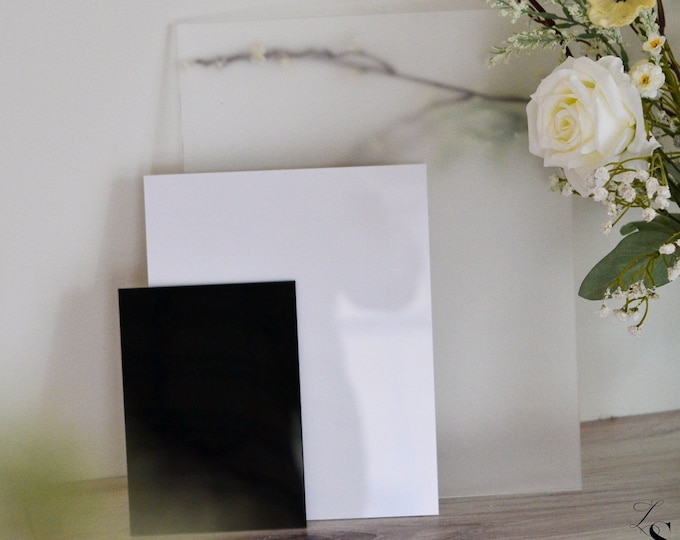 Clear Acrylic Blanks DIY Wedding Sign Calligraphy Blank Stock Sheet ...