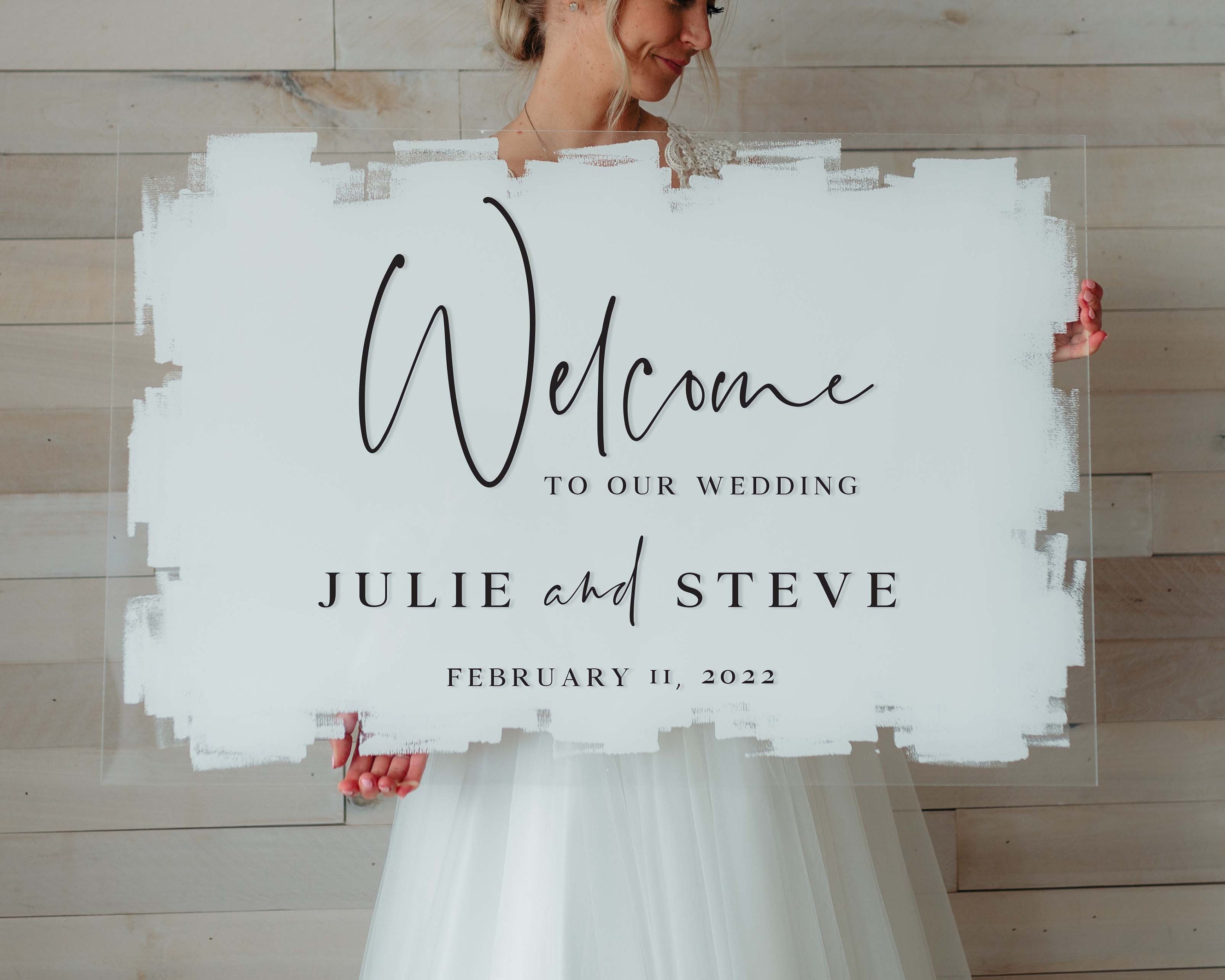 Acrylic Custom Wedding Welcome Sign Bride & Groom Modern - Etsy