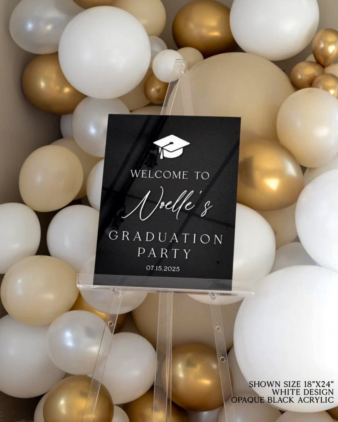 Acrylic Graduation Party Welcome Sign, Personalized Graduate Yard Sign ...