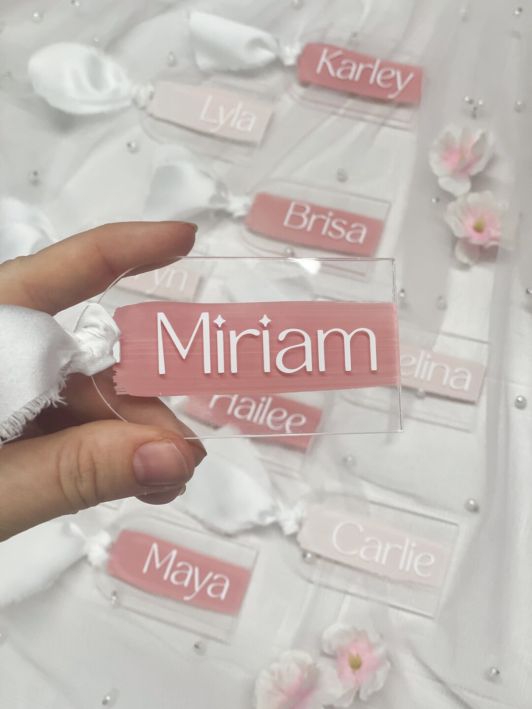 Acrylic Arch Luggage Tag Place Cards, Arch Table Placement Setting ...