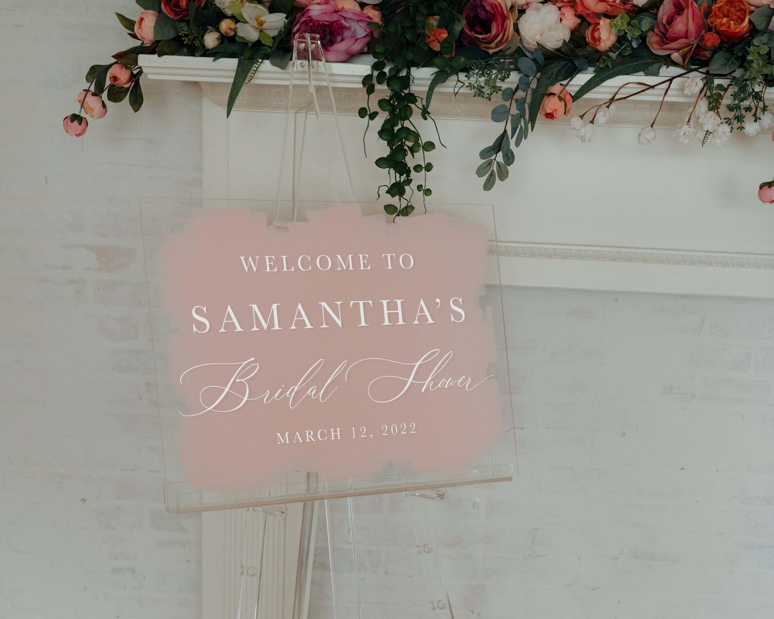 Acrylic Bridal Shower Welcome Sign Modern Decor Clear - Etsy