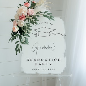 Acrylic Graduation Party Welcome Sign, Personalized Graduate Yard Sign ...
