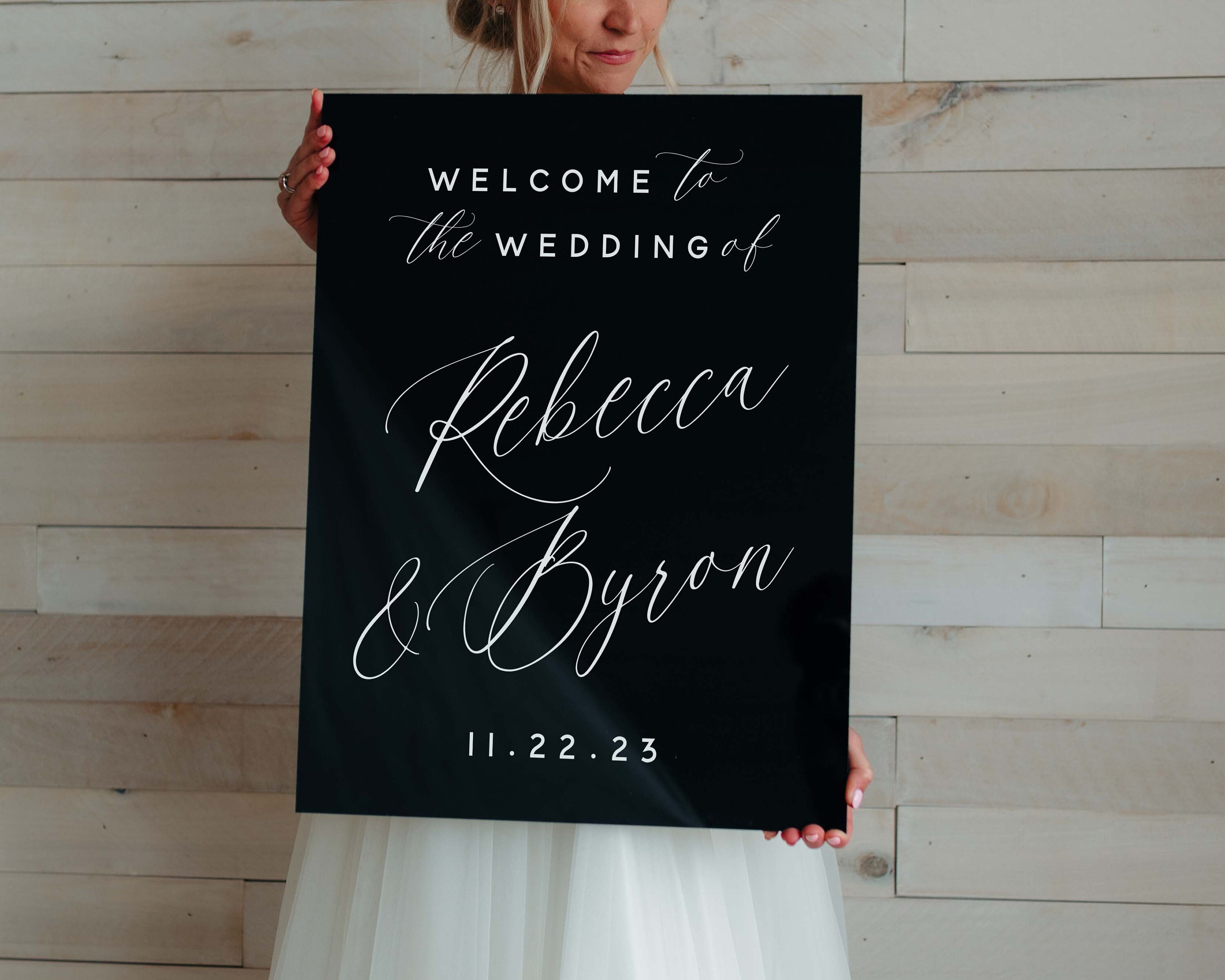 Acrylic Wedding Welcome Sign Bride and Groom Modern Decor | Etsy