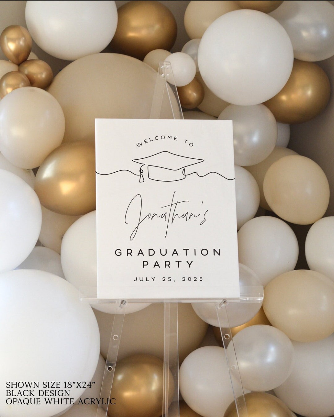 Acrylic Graduation Party Welcome Sign, Personalized Graduate Yard Sign ...