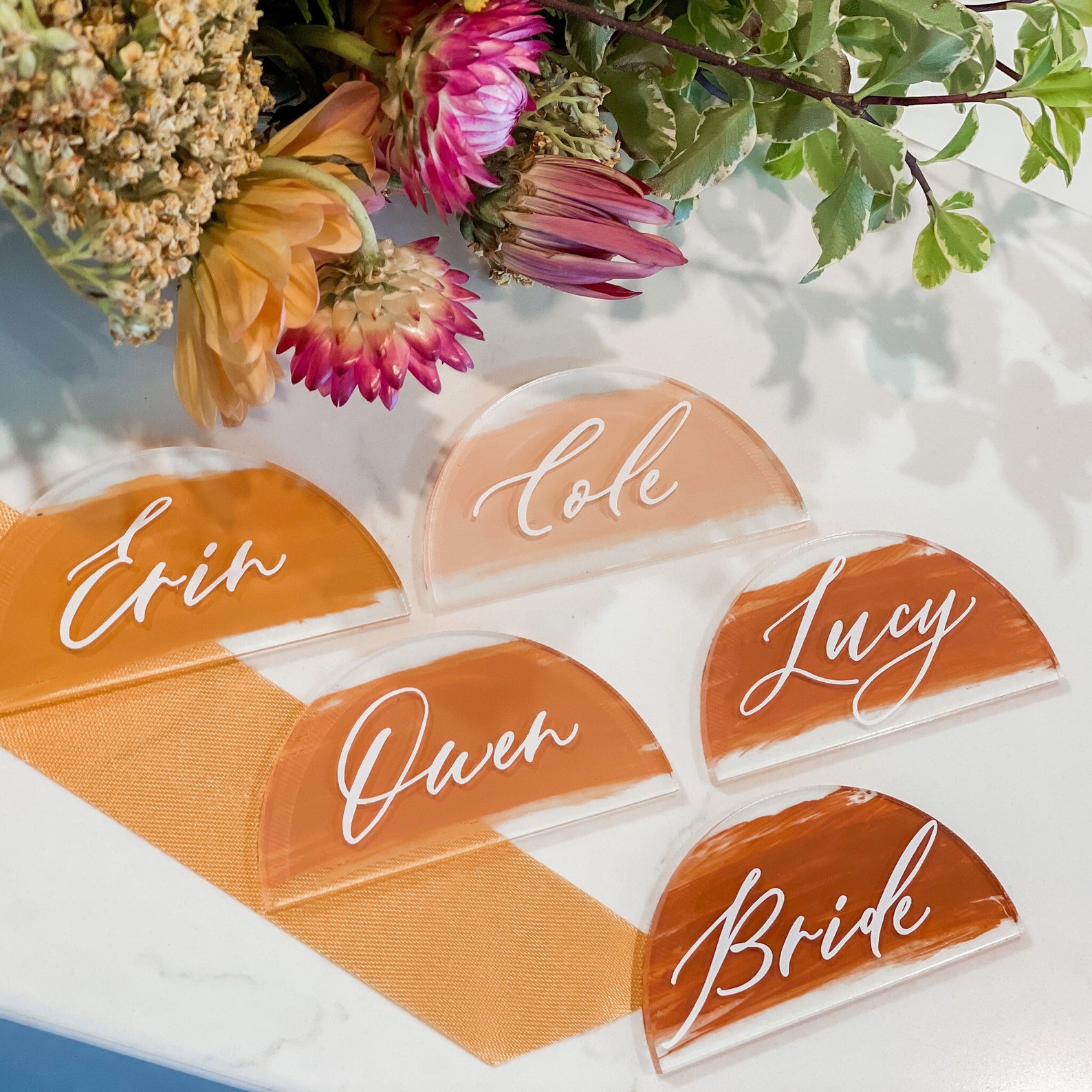 Acrylic Arch Place Cards 3 Seating Arrangement Modern - Etsy