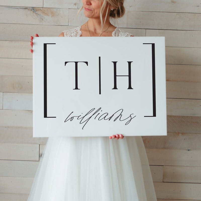 Initial Welcome Sign - Etsy