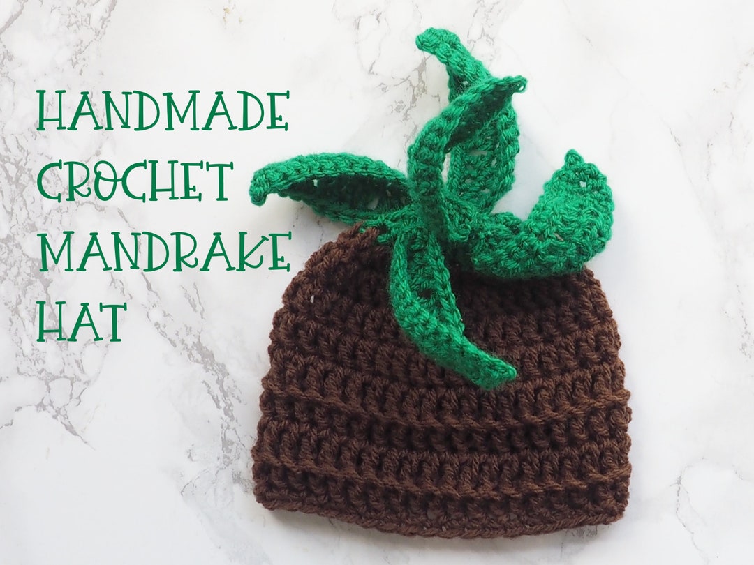CHRISTMAS Handmade Crochet Mandrake Magic Plant Baby Hat Crochet 6 ...